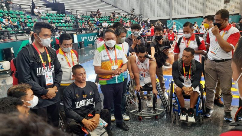 Tim Basket Kursi Roda Indonesia Tumbang Lawan Filipina di ASEAN Para Games - ERA.ID