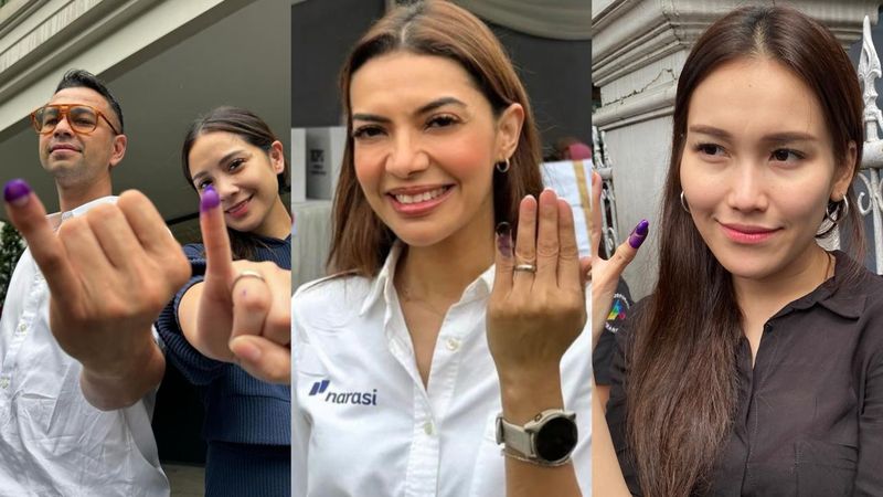 Raffi Ahmad hingga Ayu Ting Ting, 7 Artis yang Pamer Tinta di Jari Kelingking Usai Nyoblos - ERA.ID